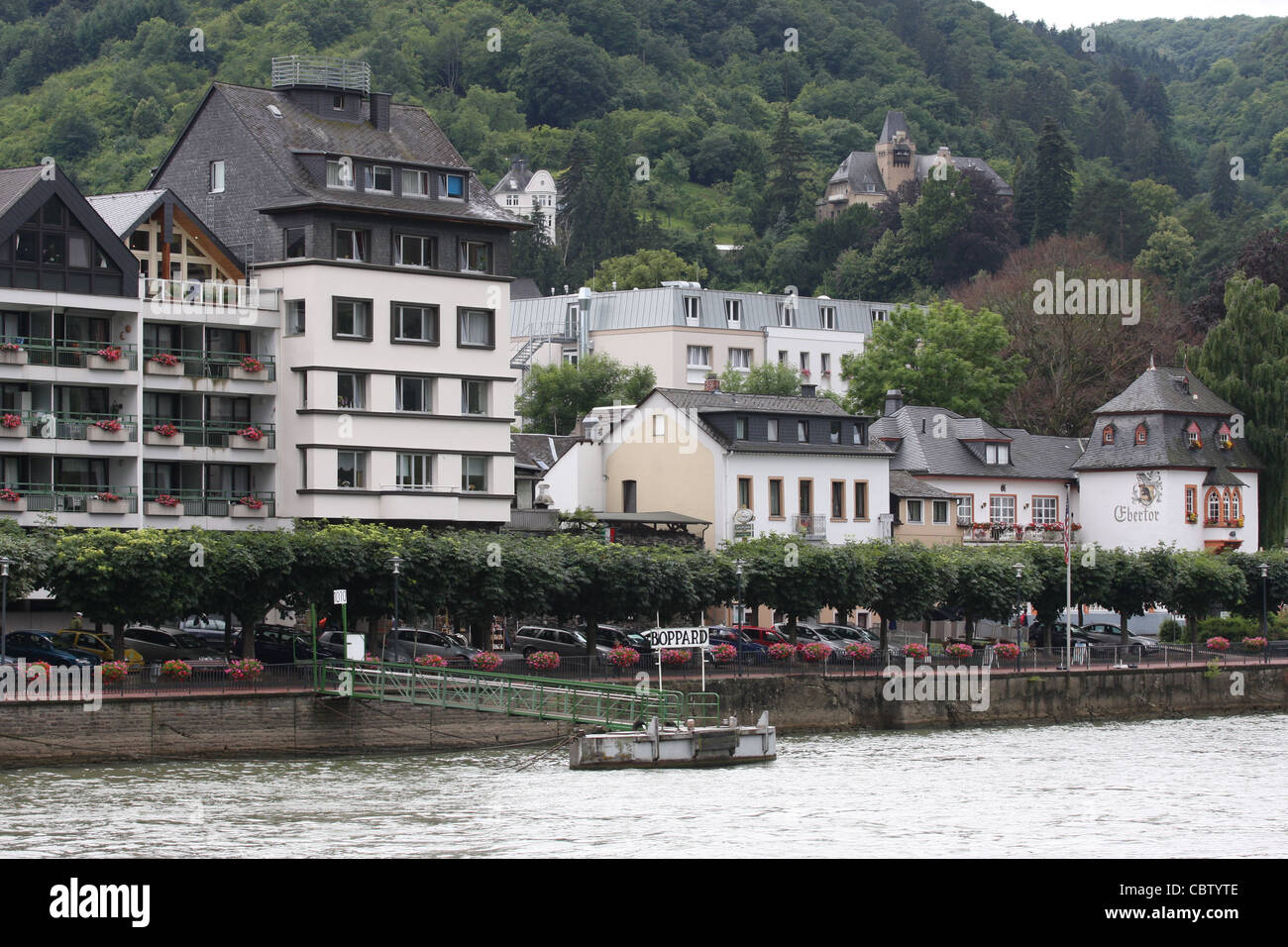 Hotels on the Rhine River at Boppard, Germany Stock Photo - Alamy