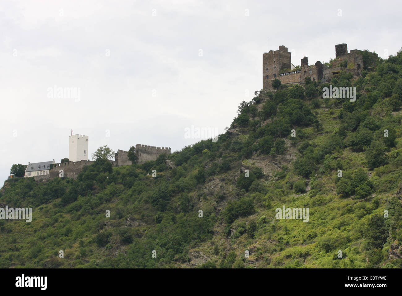 Liebenstein and Sterrenberg Castles near Kamp Bornhofen, Germany Stock ...