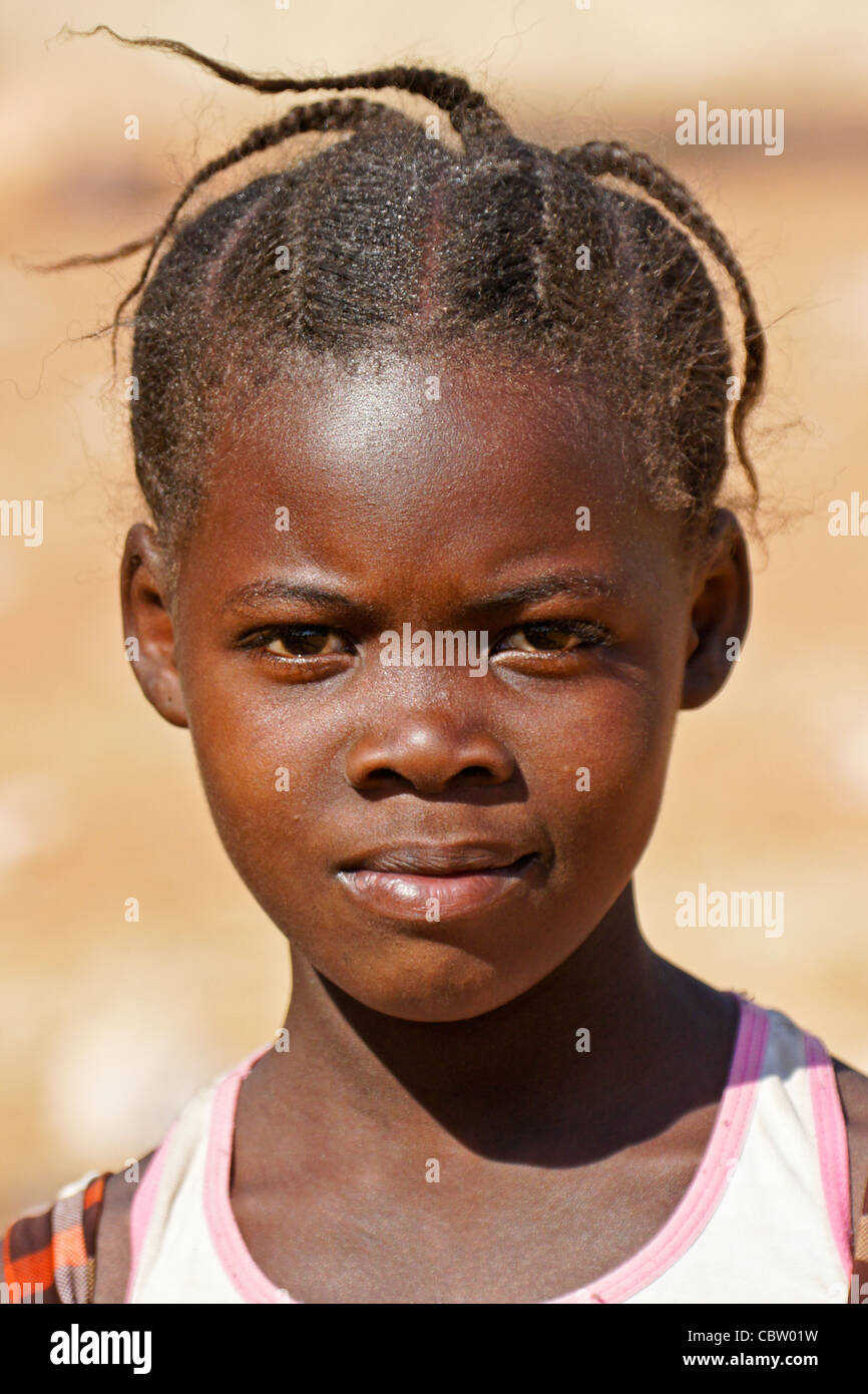 Young Herero girl with braided hair, Damaraland, Namibia Stock Photo ...