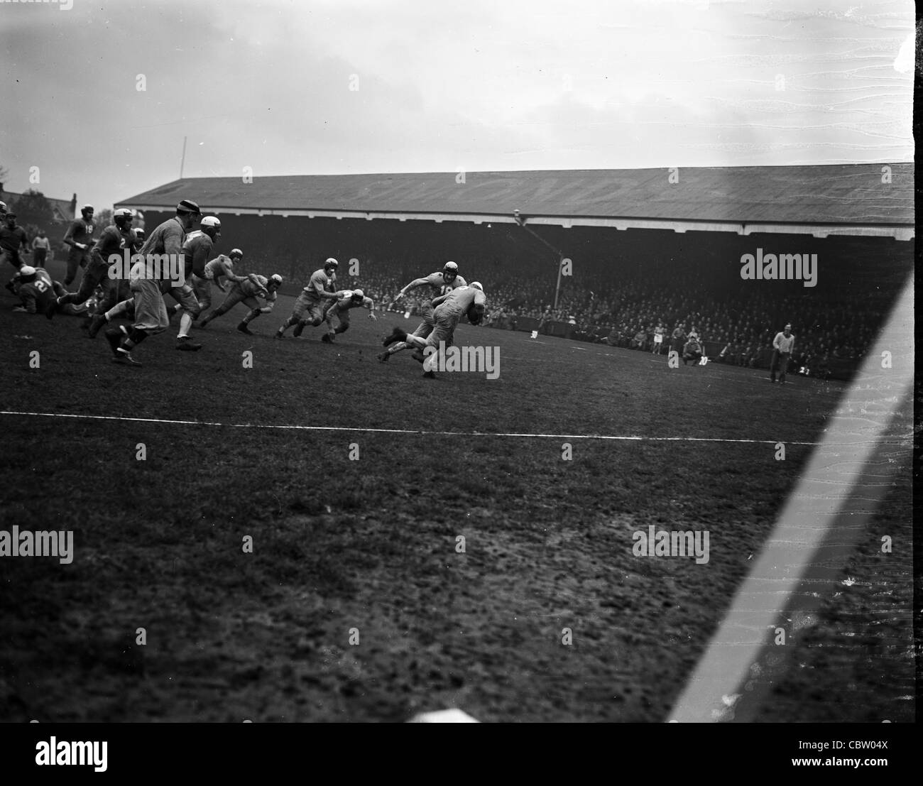 Americans playing football in England UK Britain during WWII Stock ...