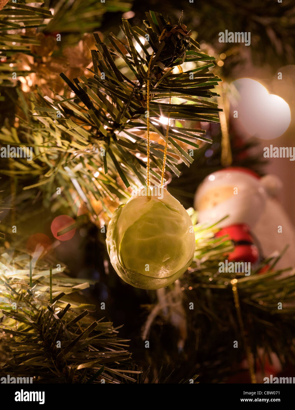 brussel sprout hanging on a Christmas tree Stock Photo - Alamy