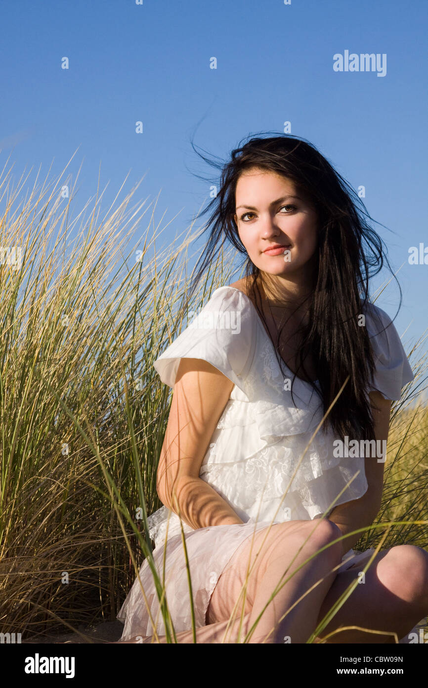 Wind blown dress hi-res stock photography and images - Alamy