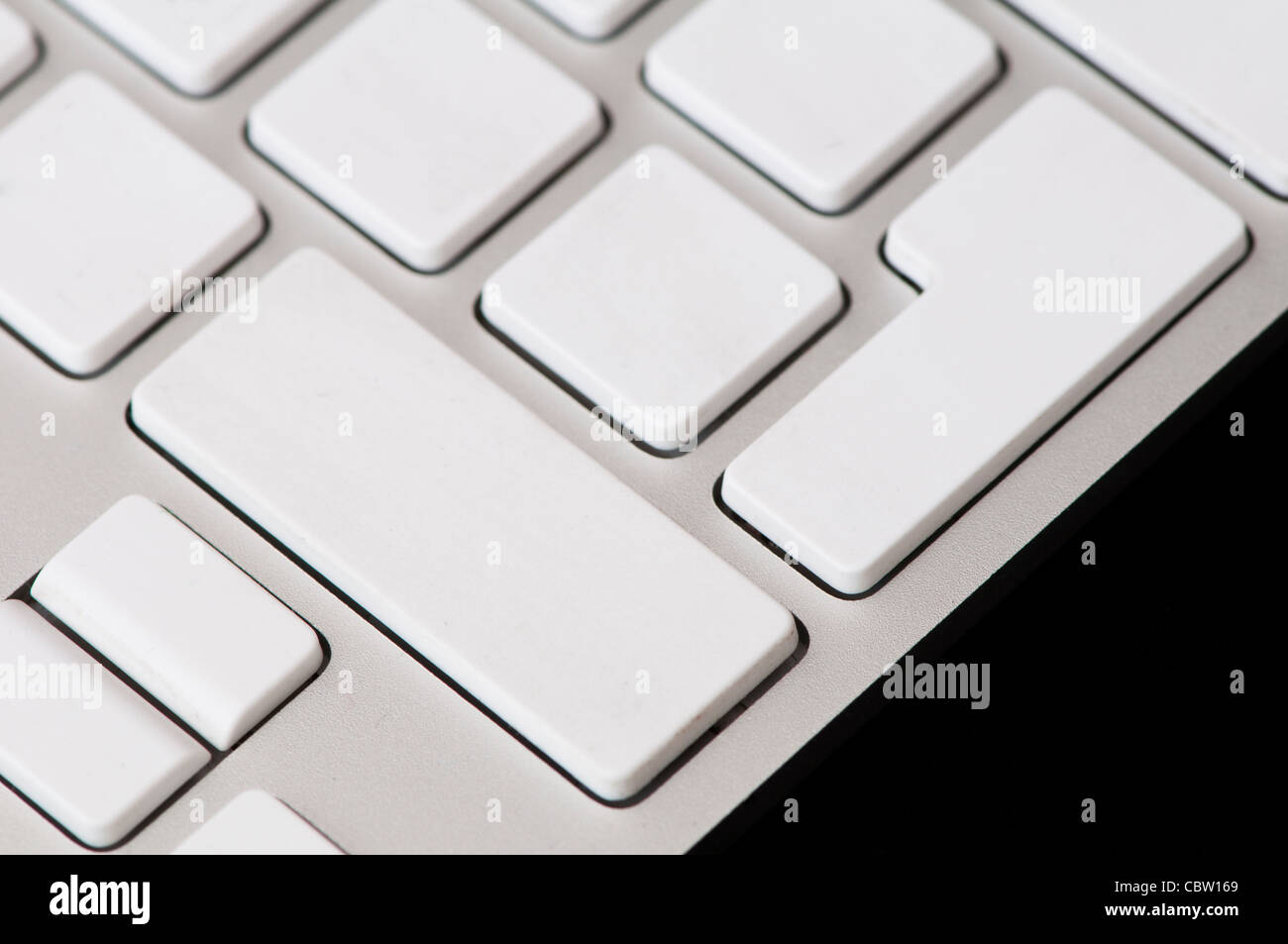 Part of white keyboard.Buttons without text Stock Photo - Alamy