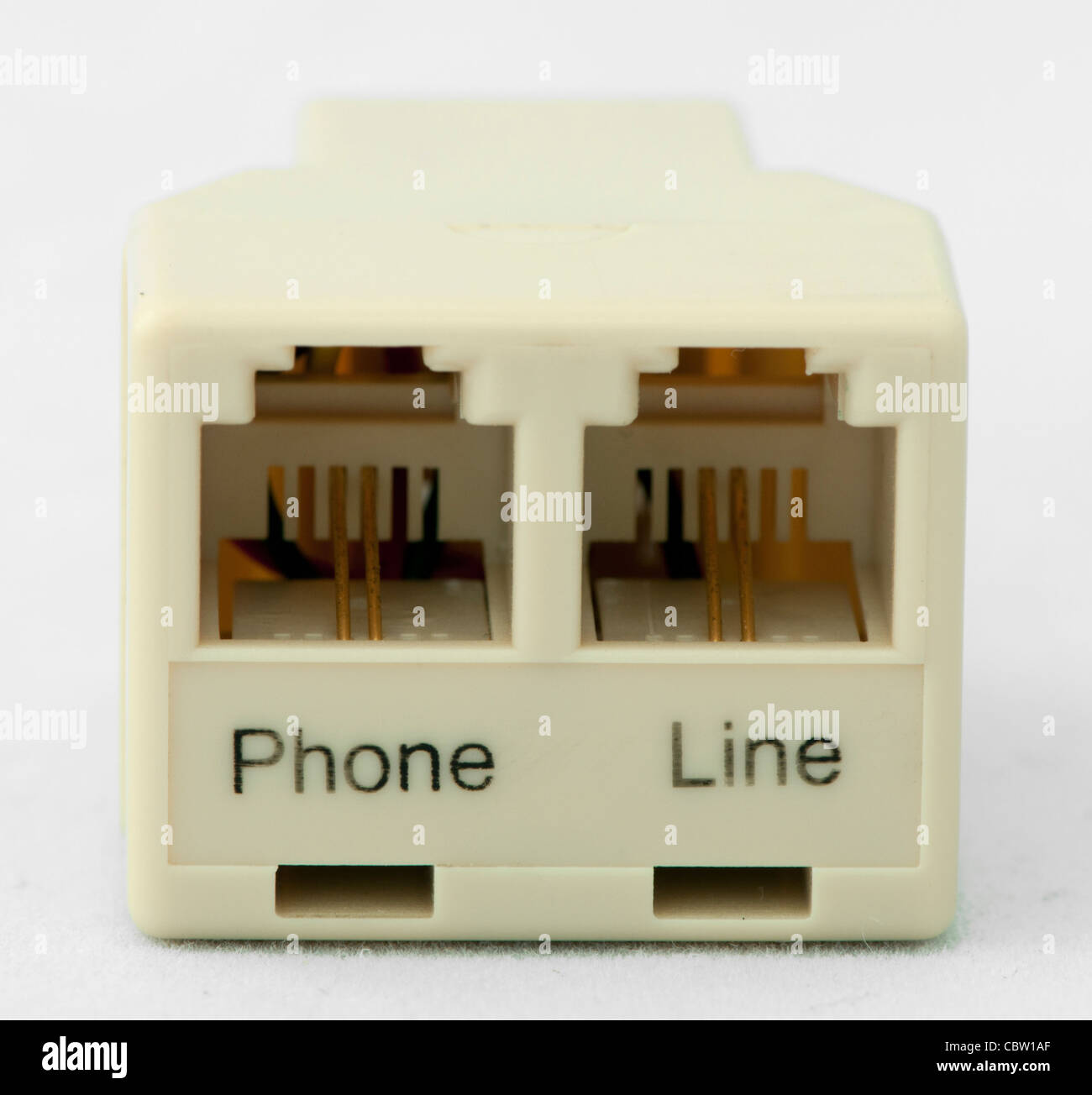 Coupler for telephone and internet lines Stock Photo - Alamy