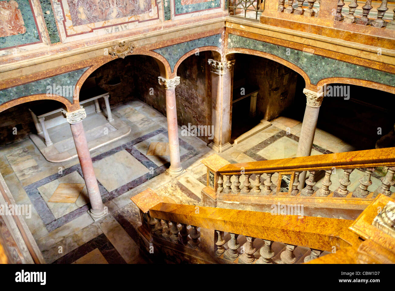 Interior San Silvestro in Capite Rome Italy Stock Photo - Alamy