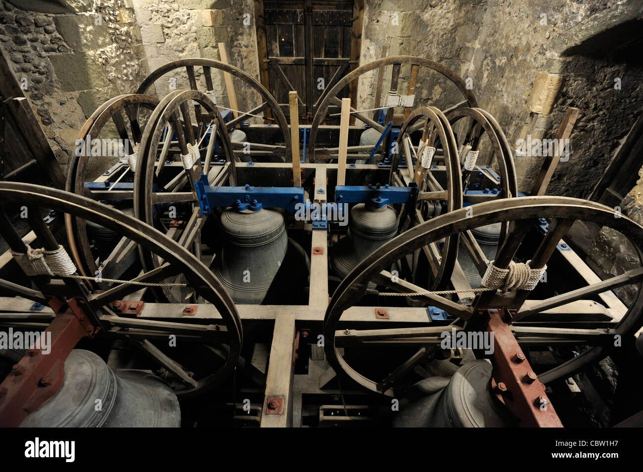 St Leonards Church bell room, Seaford Stock Photo - Alamy