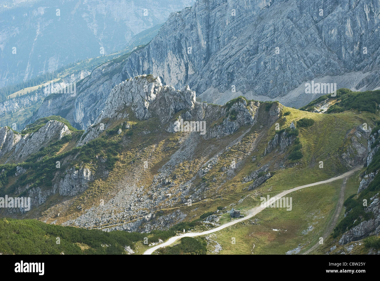 Hiking Trail through German High Mountain Landscape Stock Photo - Alamy