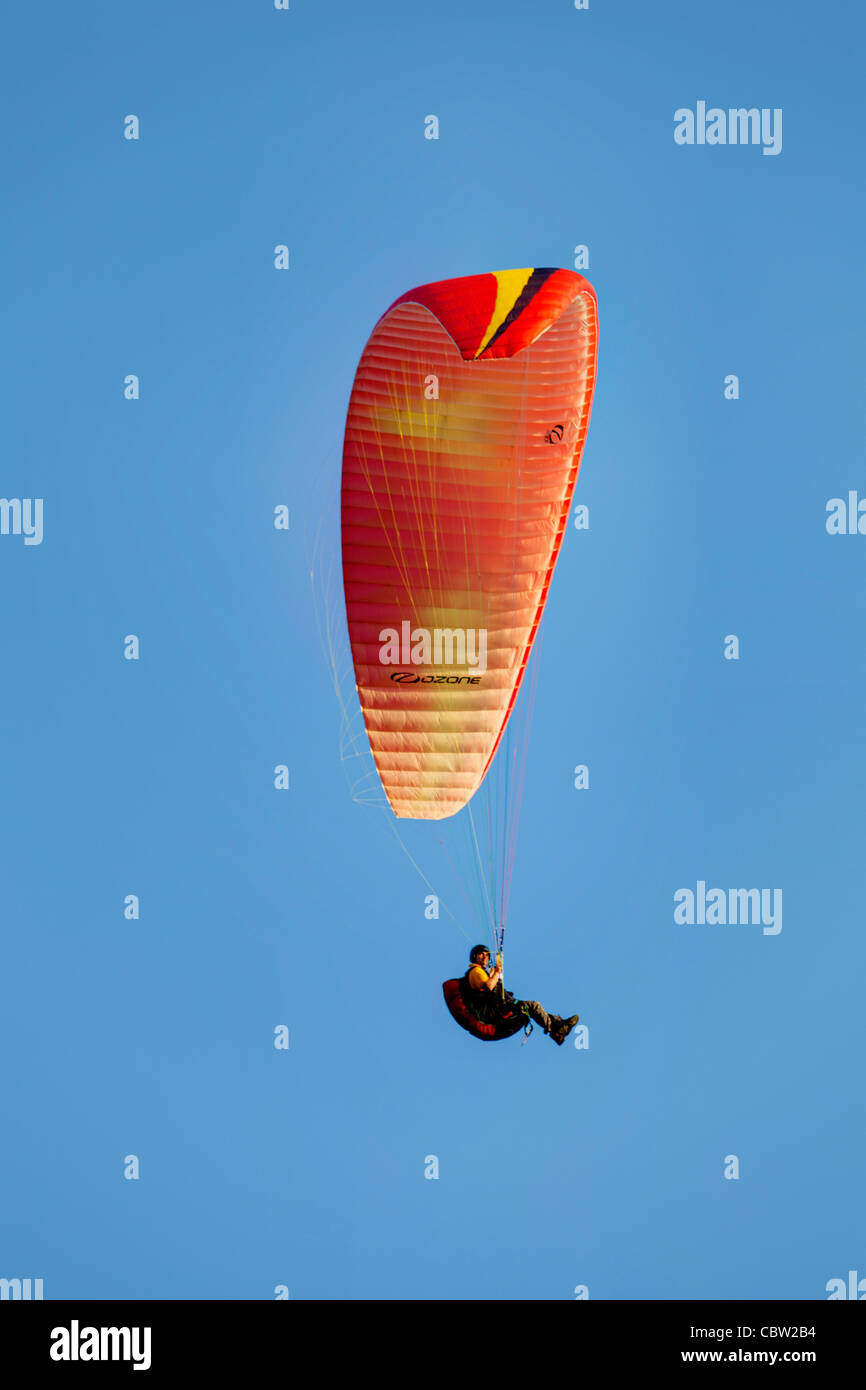 Paraglider in the air Stock Photo - Alamy