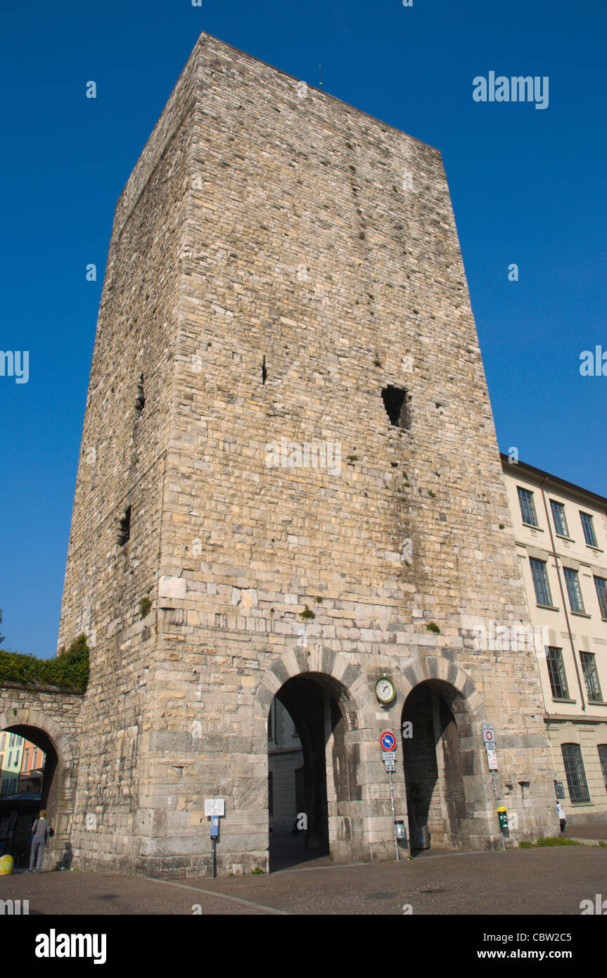 Porta Torre gate Como town Lombardy region Italy Europe Stock Photo - Alamy