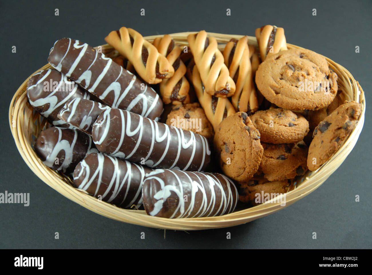 hearty homemade biscuits flavored with fruit and chocolate flavor Stock ...