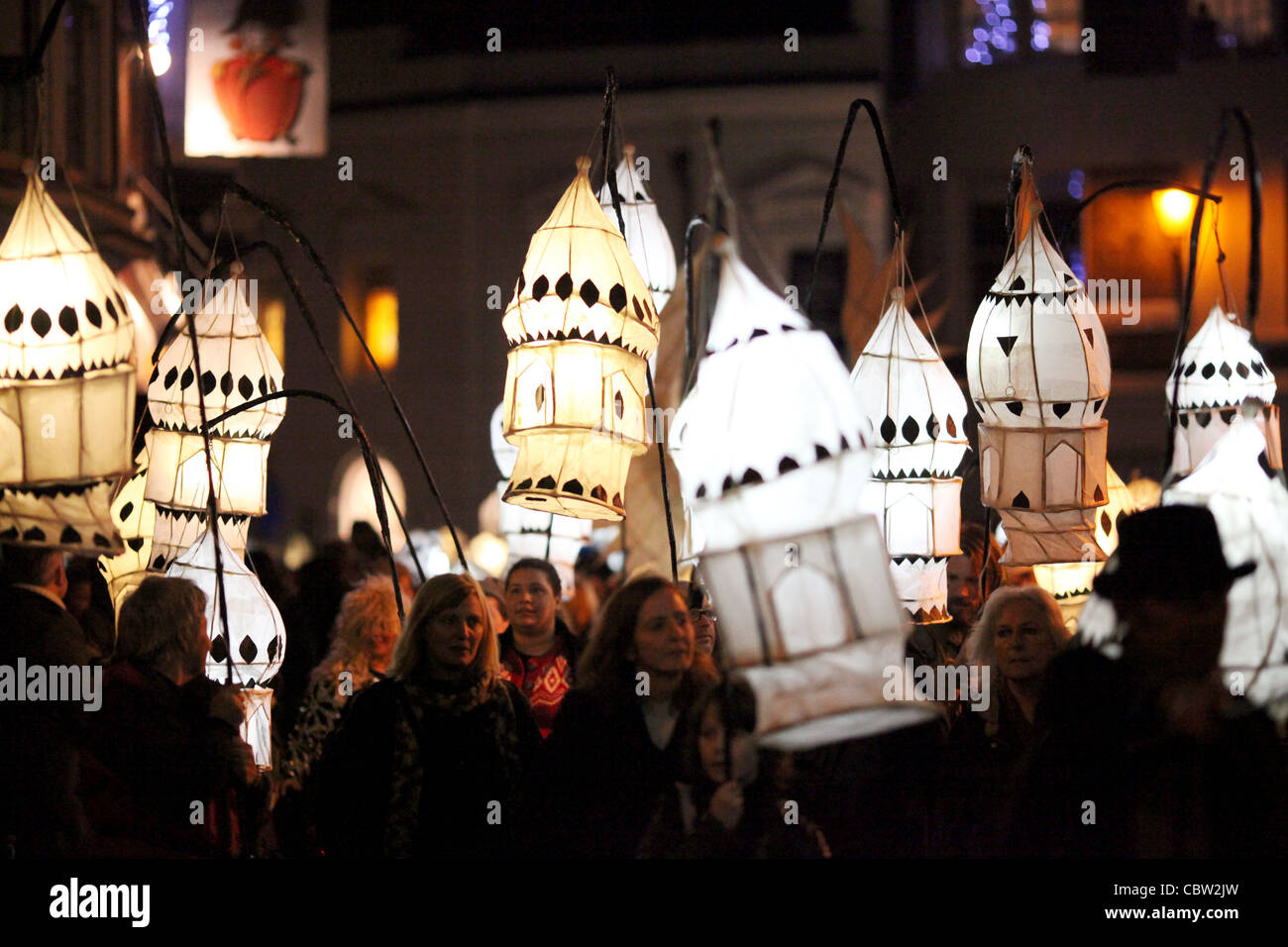 Revellers take part in the annual Burning the Clocks Winter Solstice ...