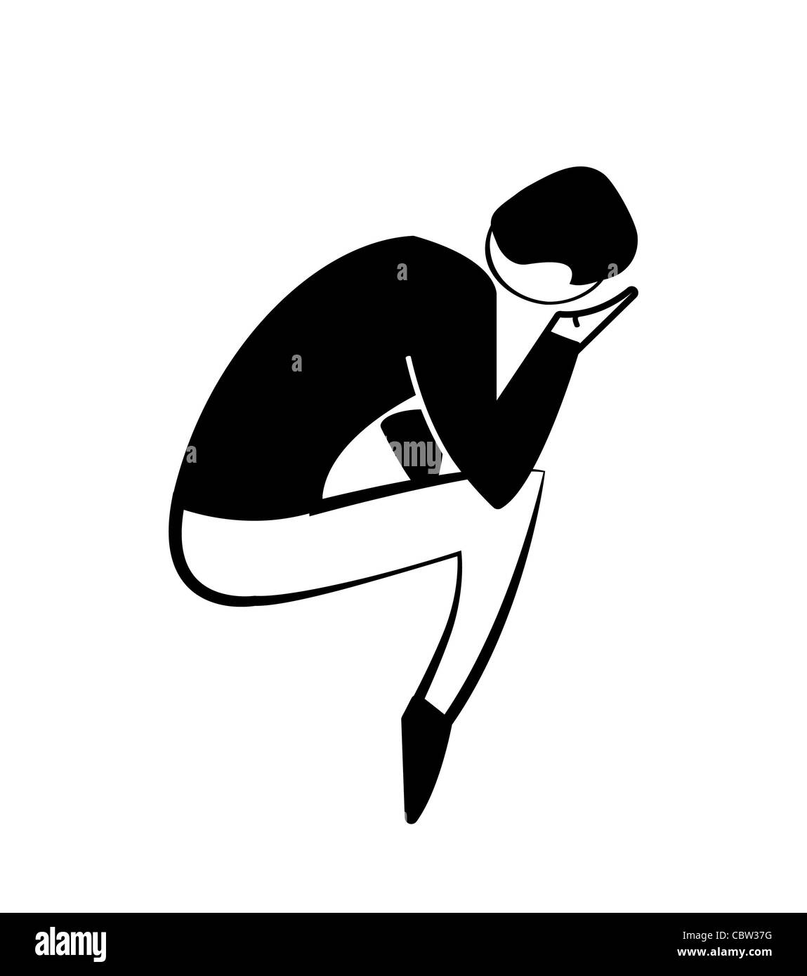 Business man on arrow Black and White Stock Photos & Images - Alamy