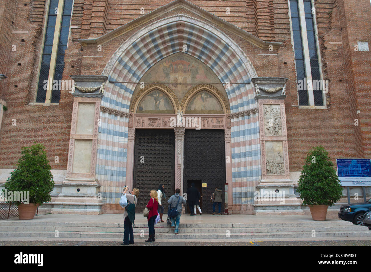 Chiesa di Sant'Anastasia church exterior Verona the Veneto region ...