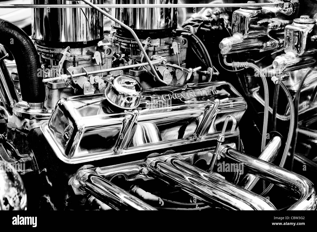 Chevrolet Engine close-up Stock Photo - Alamy