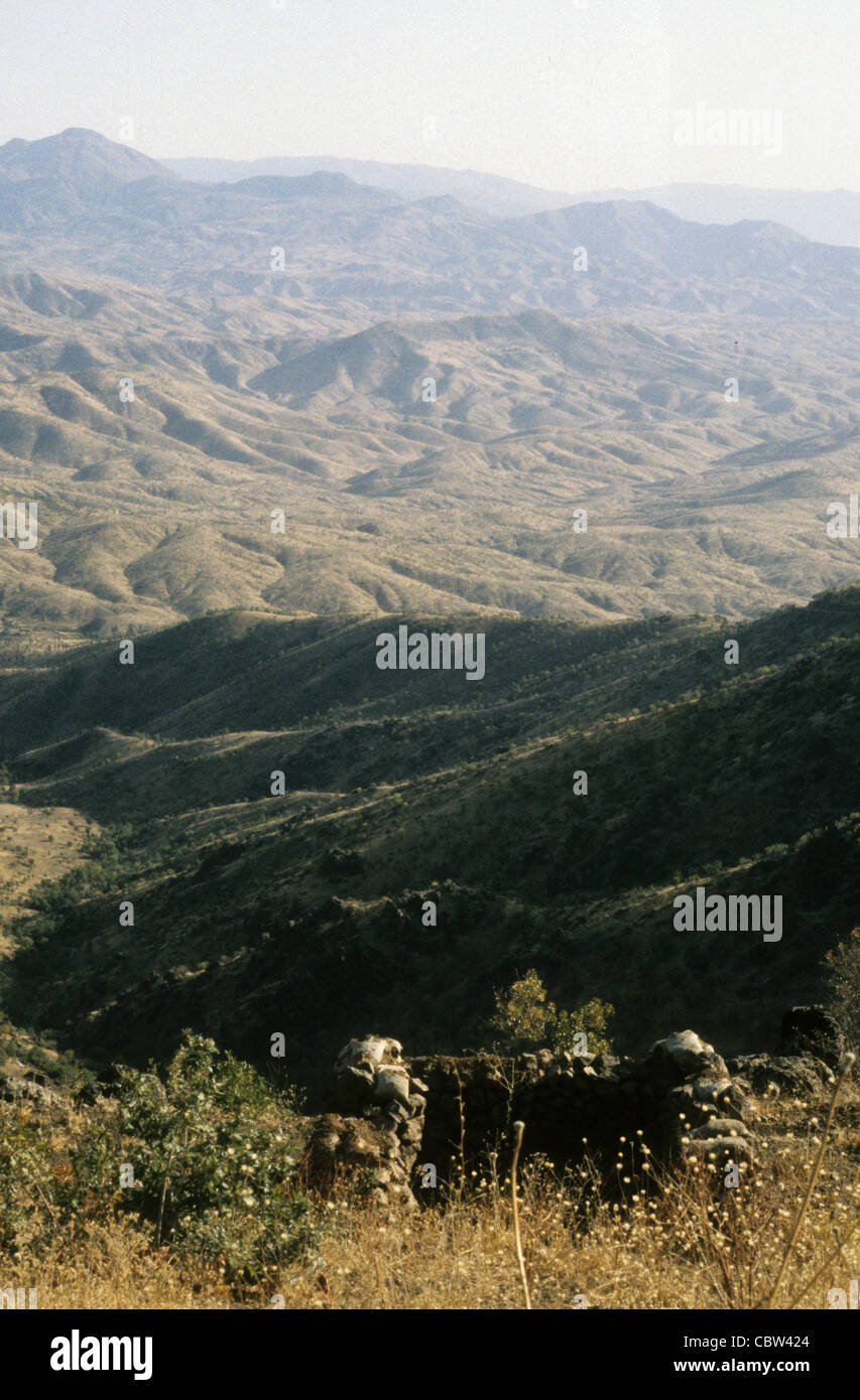 Defense position in the mountains taken by Kurds from Saddam Hussein ...