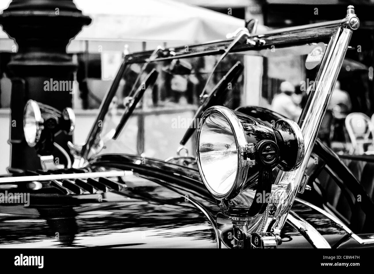 Vintage model mercedes benz Black and White Stock Photos & Images - Alamy