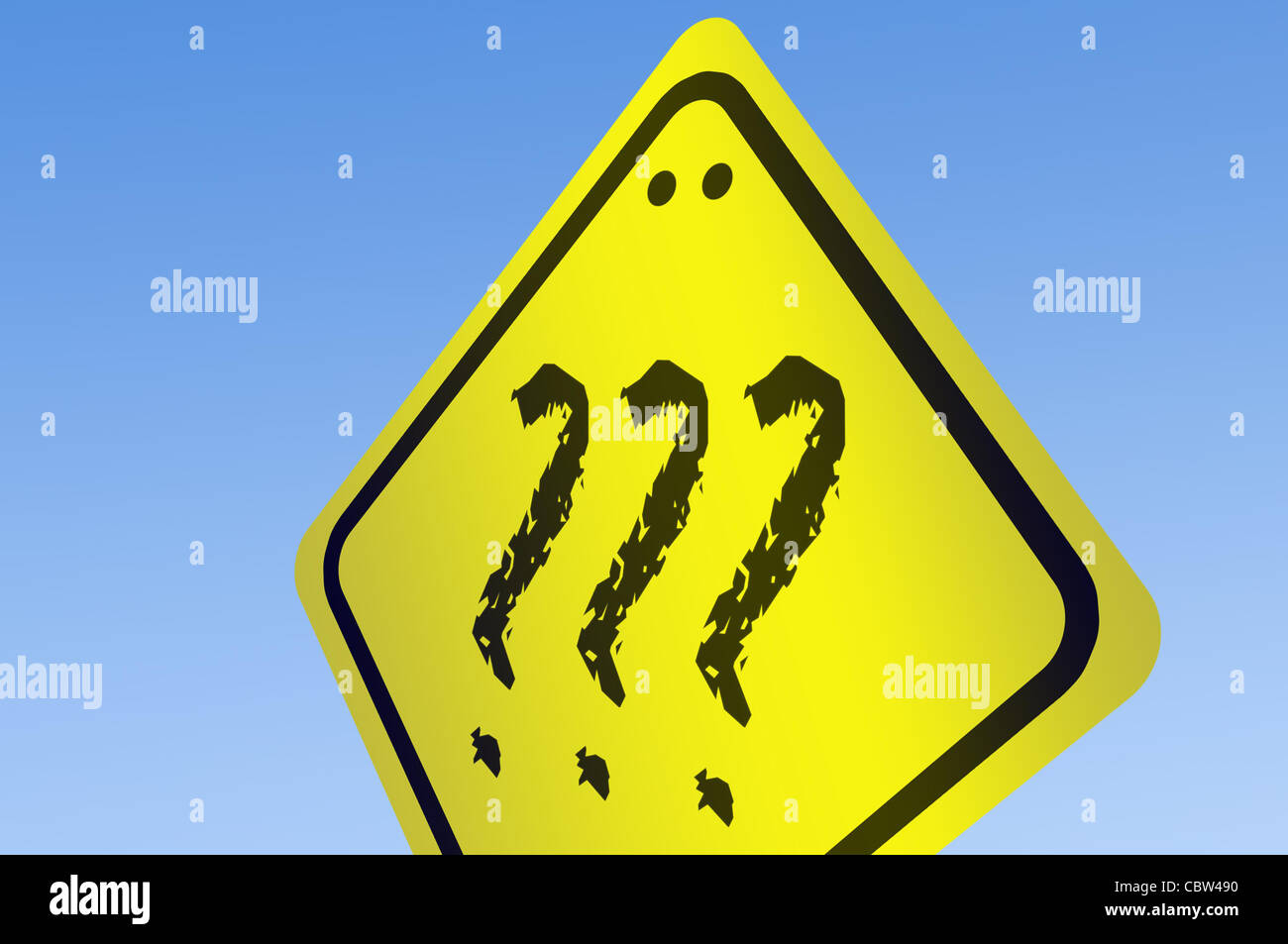 Yellow Caution Sign Question Mark High Resolution Stock Photography and ...