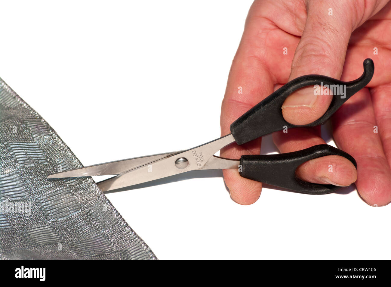 Person scissors silver hi-res stock photography and images - Alamy