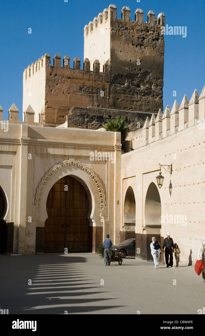 The old walled city and gates of Fez in northern Morocco Stock Photo ...