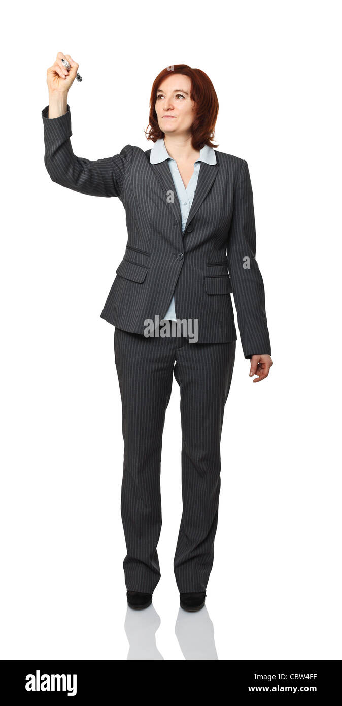Young caucasian woman business Cut Out Stock Images & Pictures - Alamy