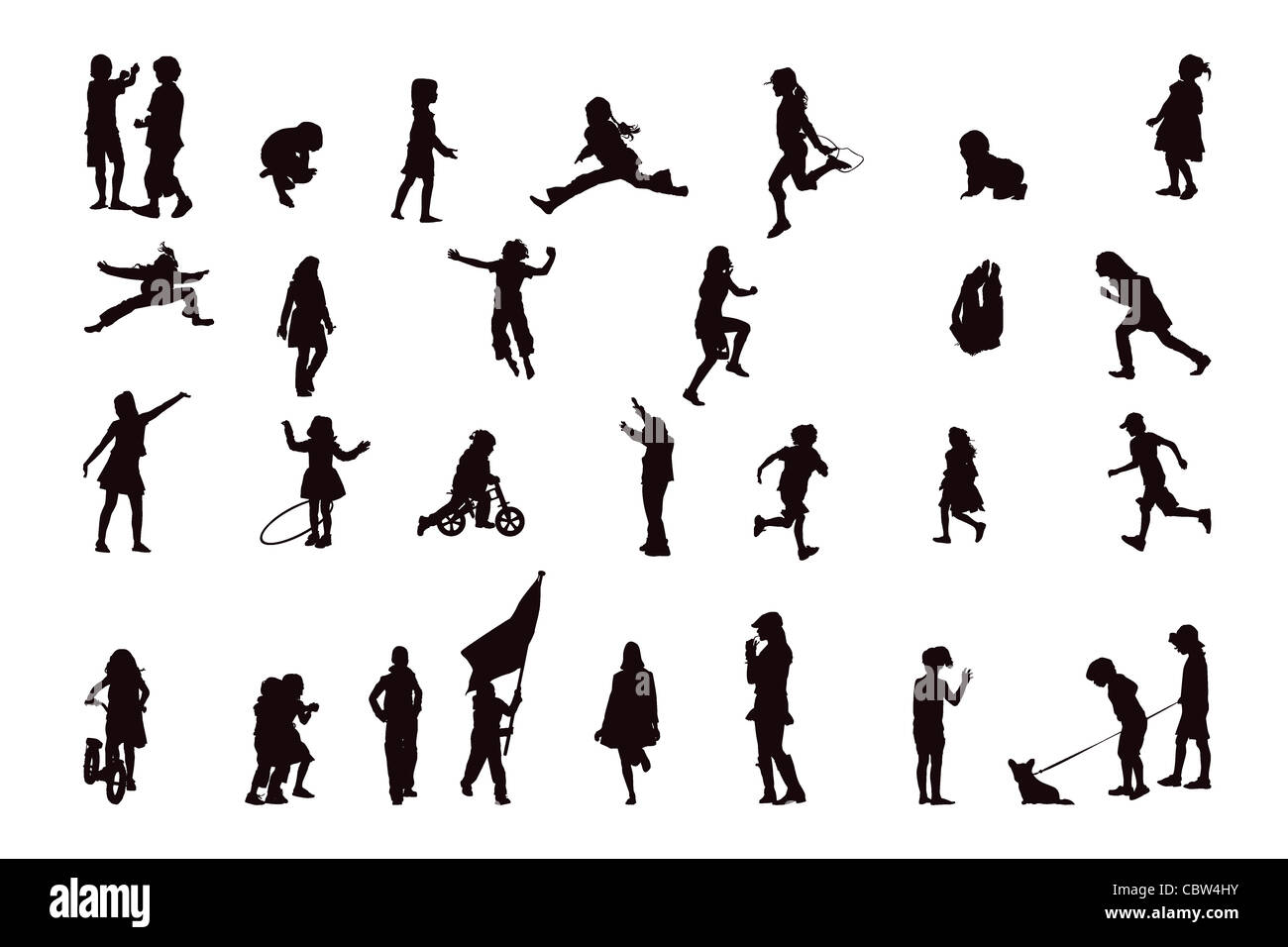 Children playing, collection Stock Photo - Alamy