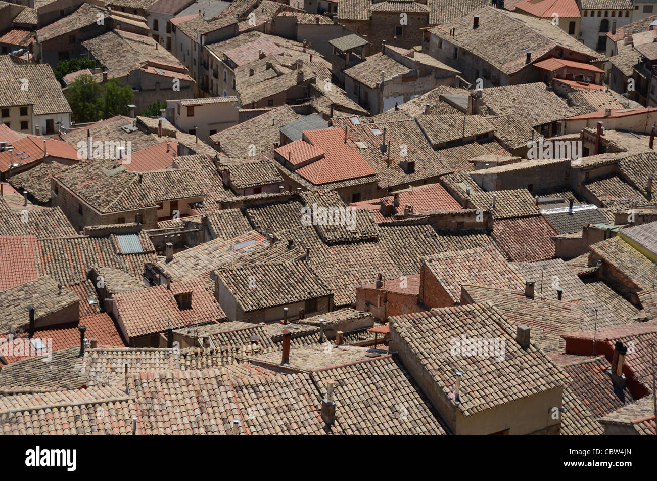 Spanish village rooftops hi-res stock photography and images - Alamy