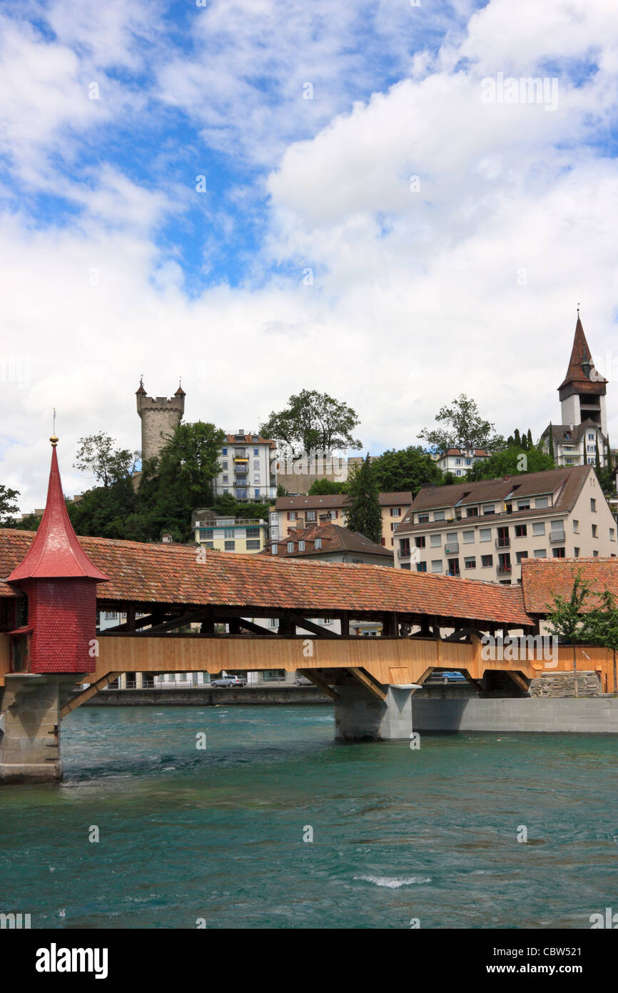Spreuer Bridge across River Reuss, Lucerne, Switzerland Stock Photo - Alamy