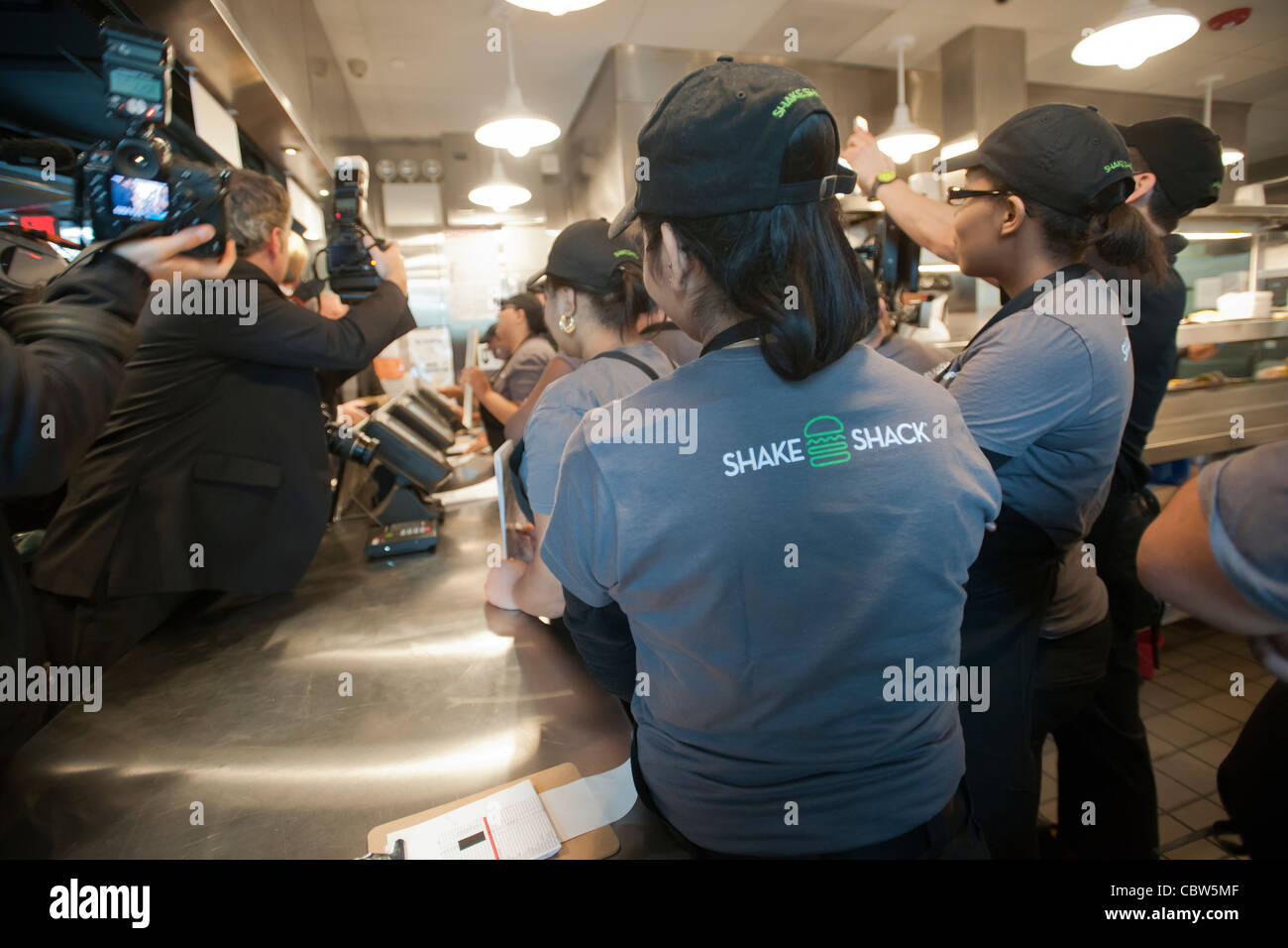 Grand opening of the Shake Shack in Downtown Brooklyn in New York Stock ...
