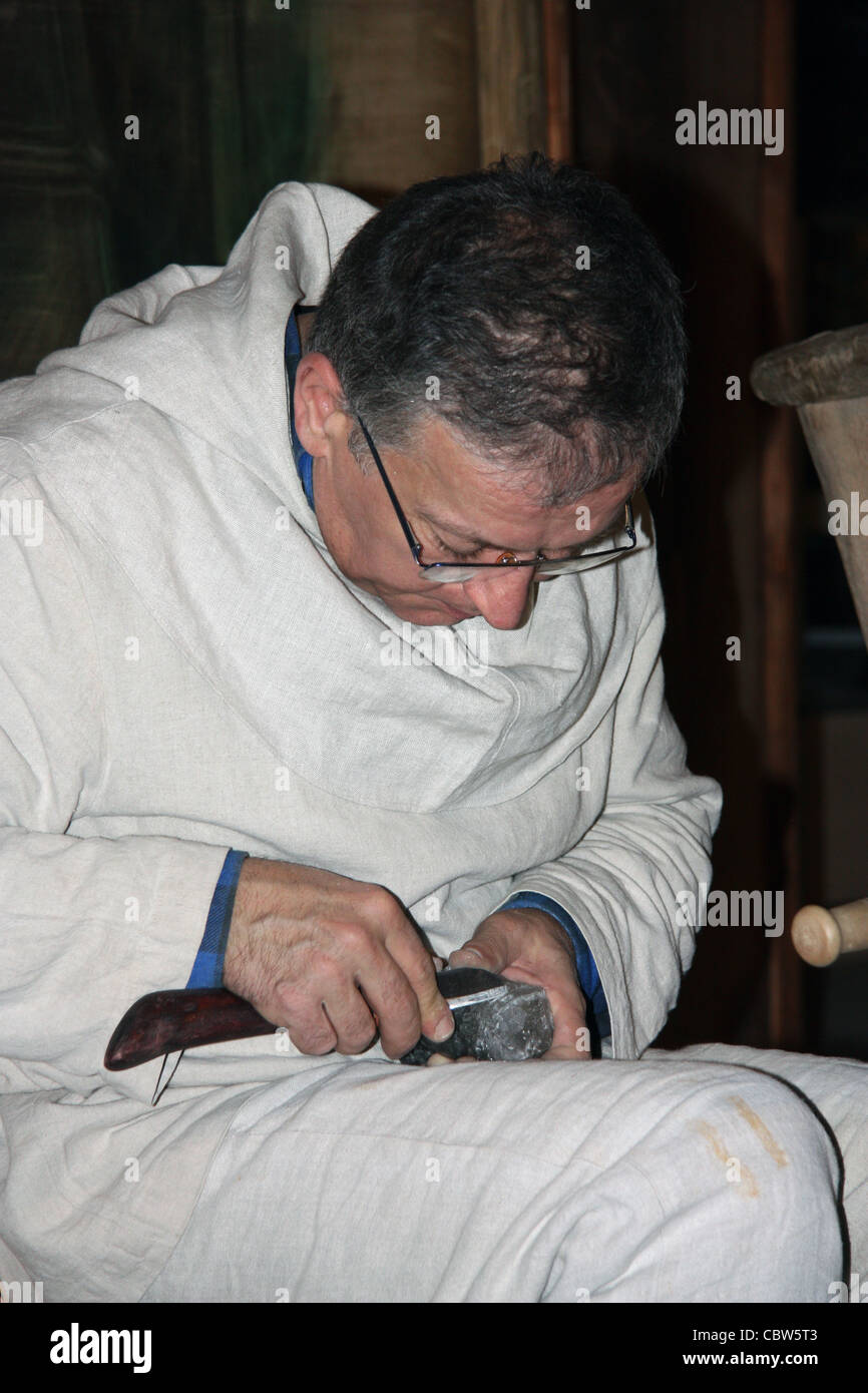 Cracow, krakow, Poland, salt, carver, carving, sculptor, craft Stock ...