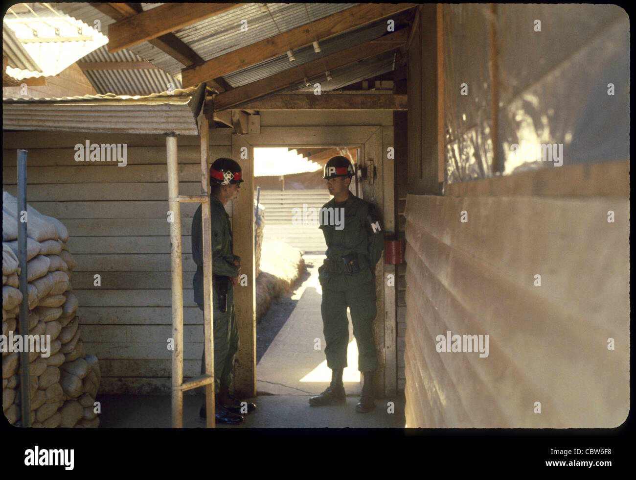 Military police stand guard in the 4th Infantry Division's area of ...