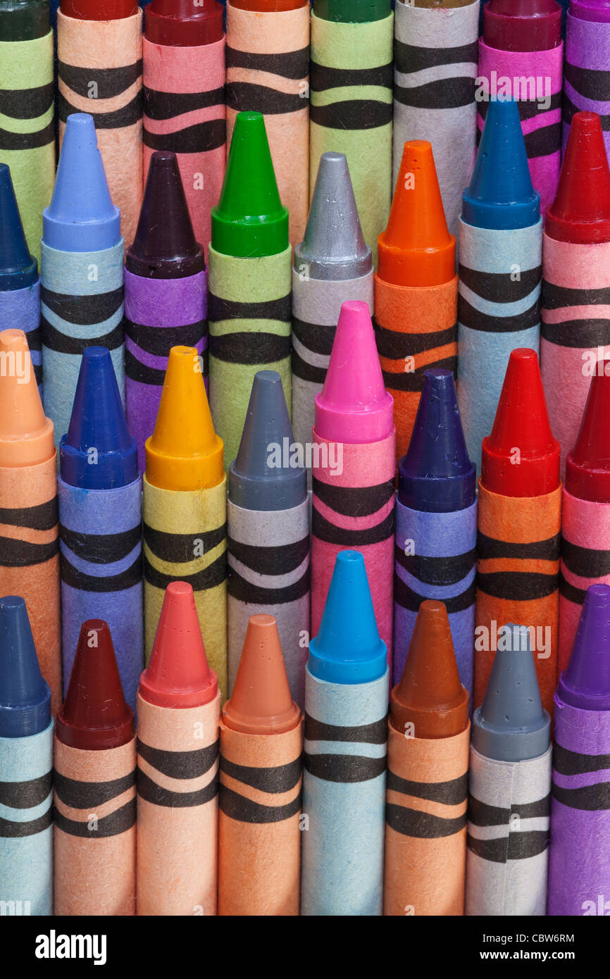 New Crayons- close up Stock Photo - Alamy