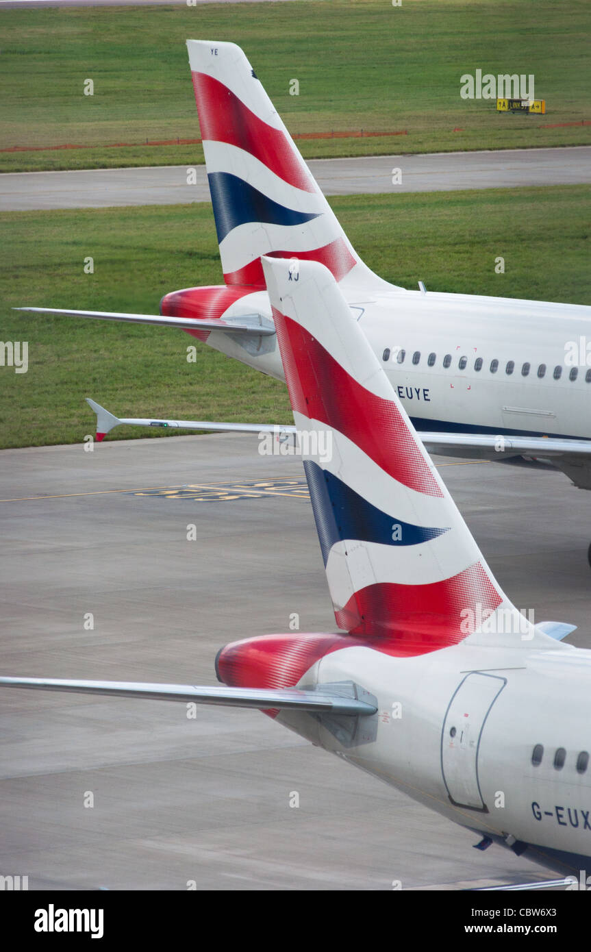 British Airways aircraft at Terminal 5 of Heathrow airport, London ...