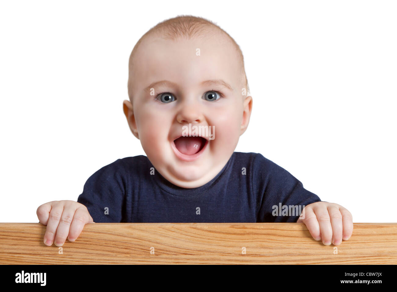 young child holding board. isolate on white background Stock Photo - Alamy