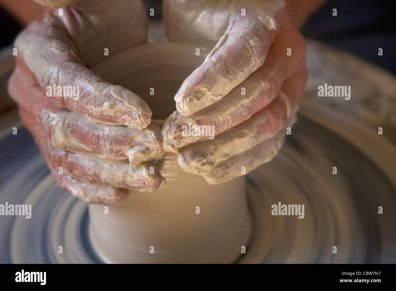 Closeup potters hands hi-res stock photography and images - Alamy