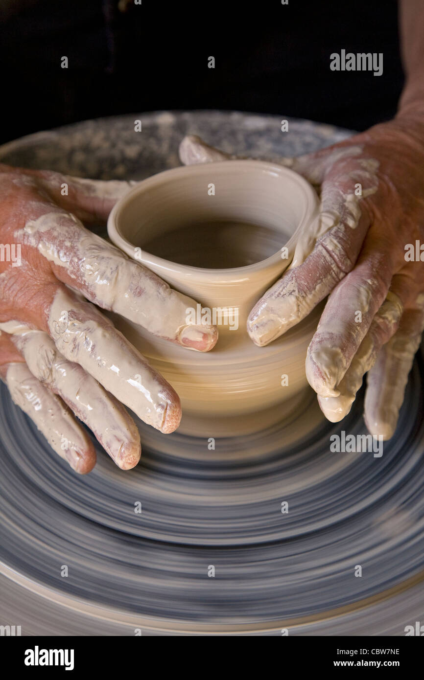 Closeup potters hands hi-res stock photography and images - Alamy