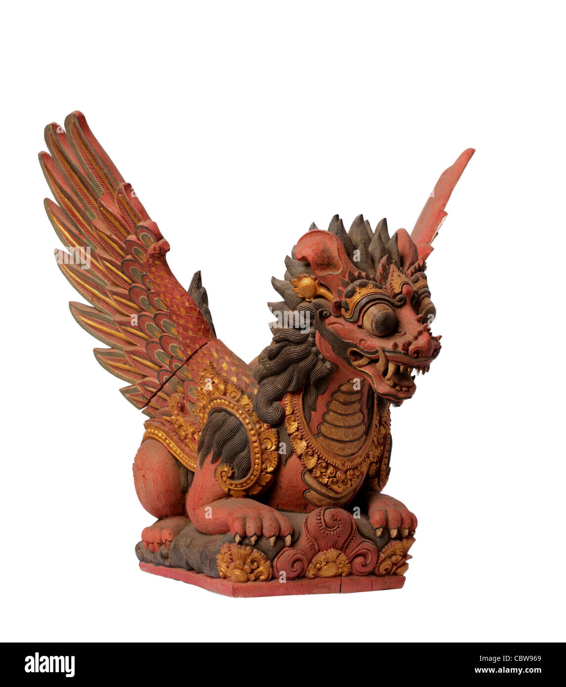 Winged Lion, tribal art sculpture, Bali, Indonesia Stock Photo - Alamy