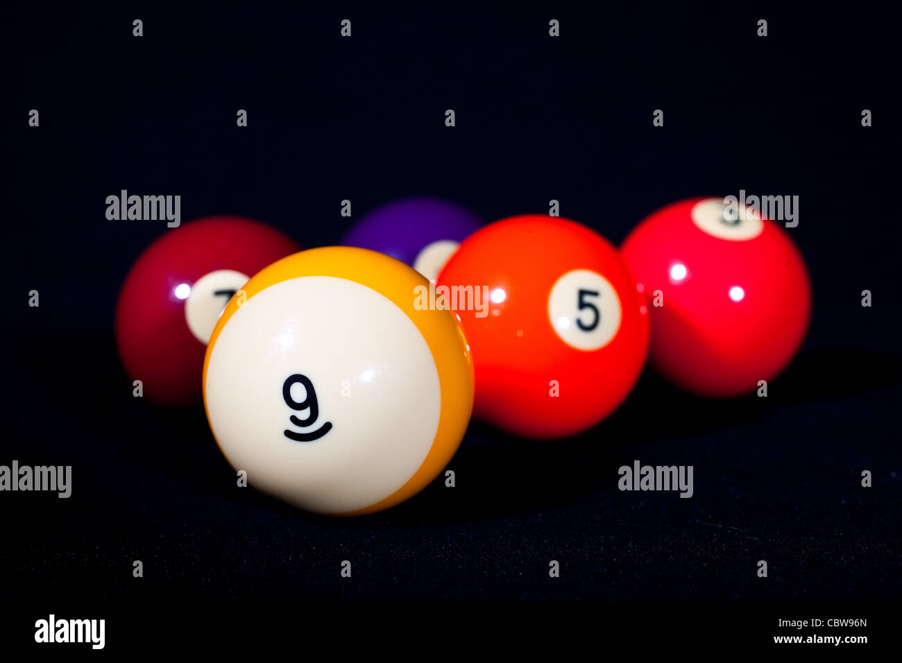 Pool balls with numbers hi-res stock photography and images - Alamy