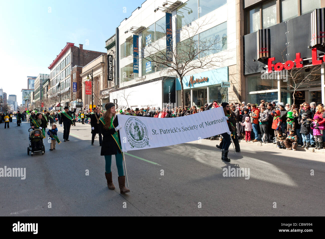 St Patrick's day parade, Montreal, province of Quebec, Canad Stock ...