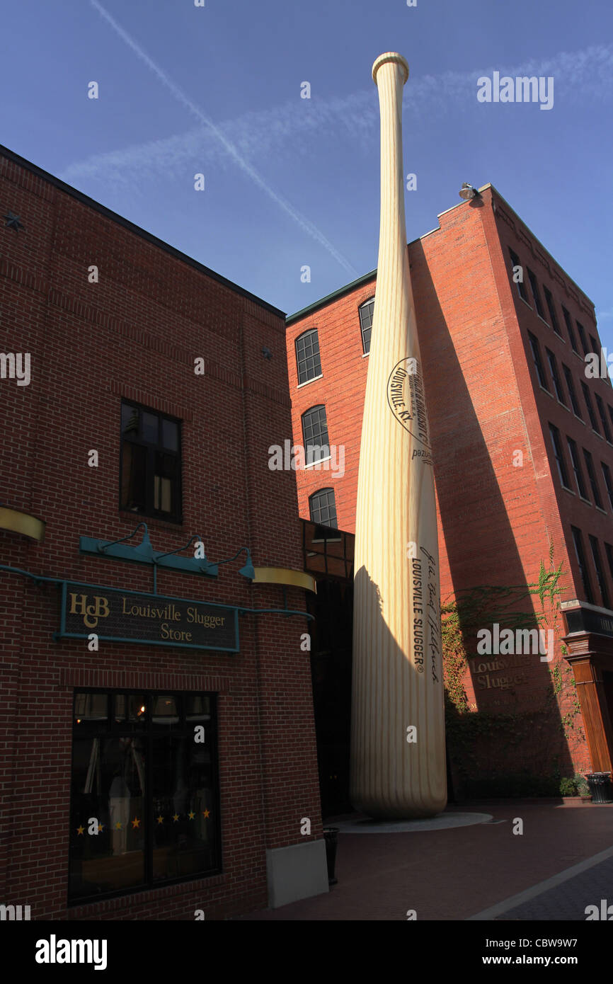 Louisville Slugger Museum and Factory. Sign made of Baseball Bat ...