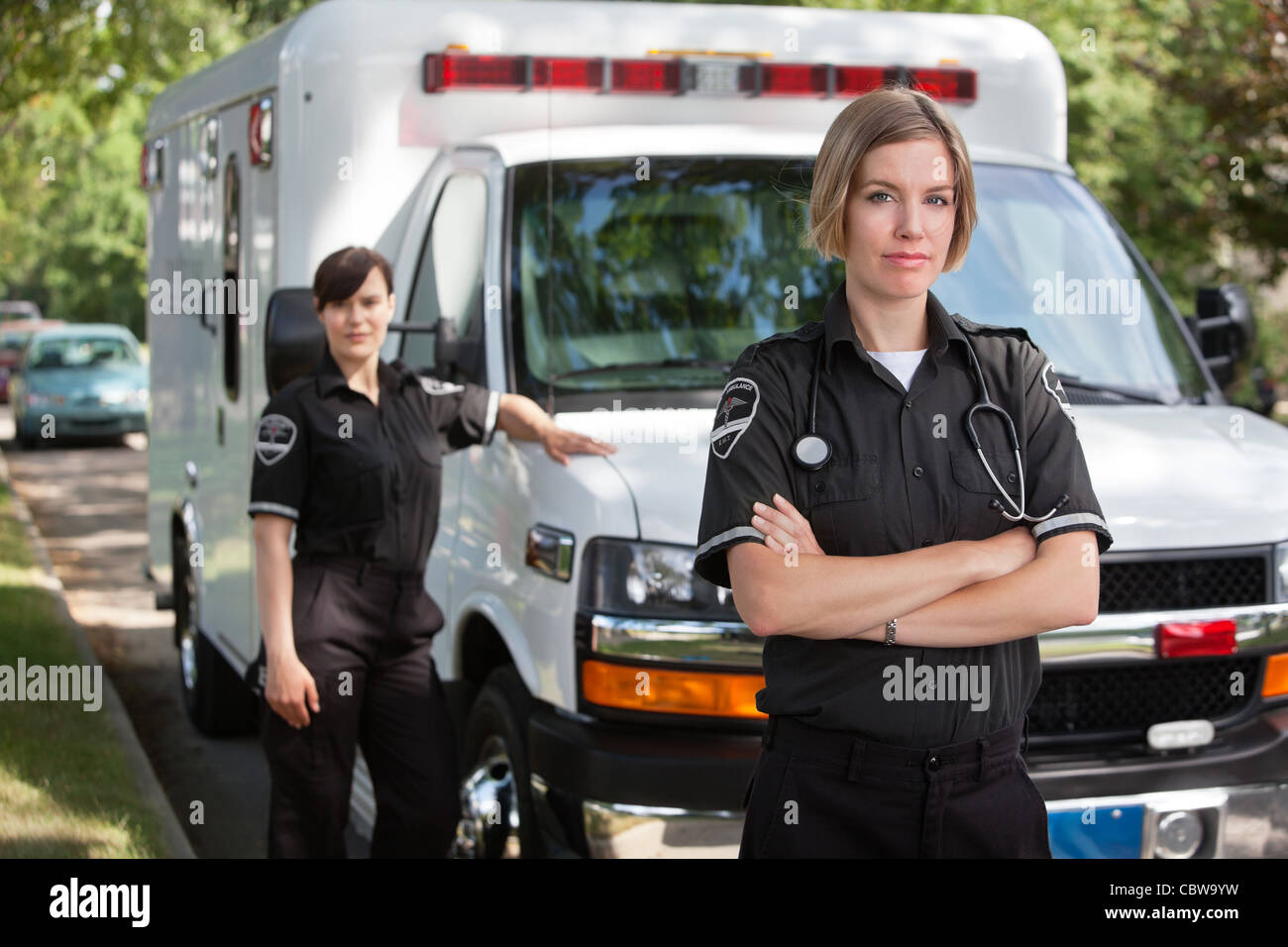 Ambulance driver smiling hi-res stock photography and images - Alamy