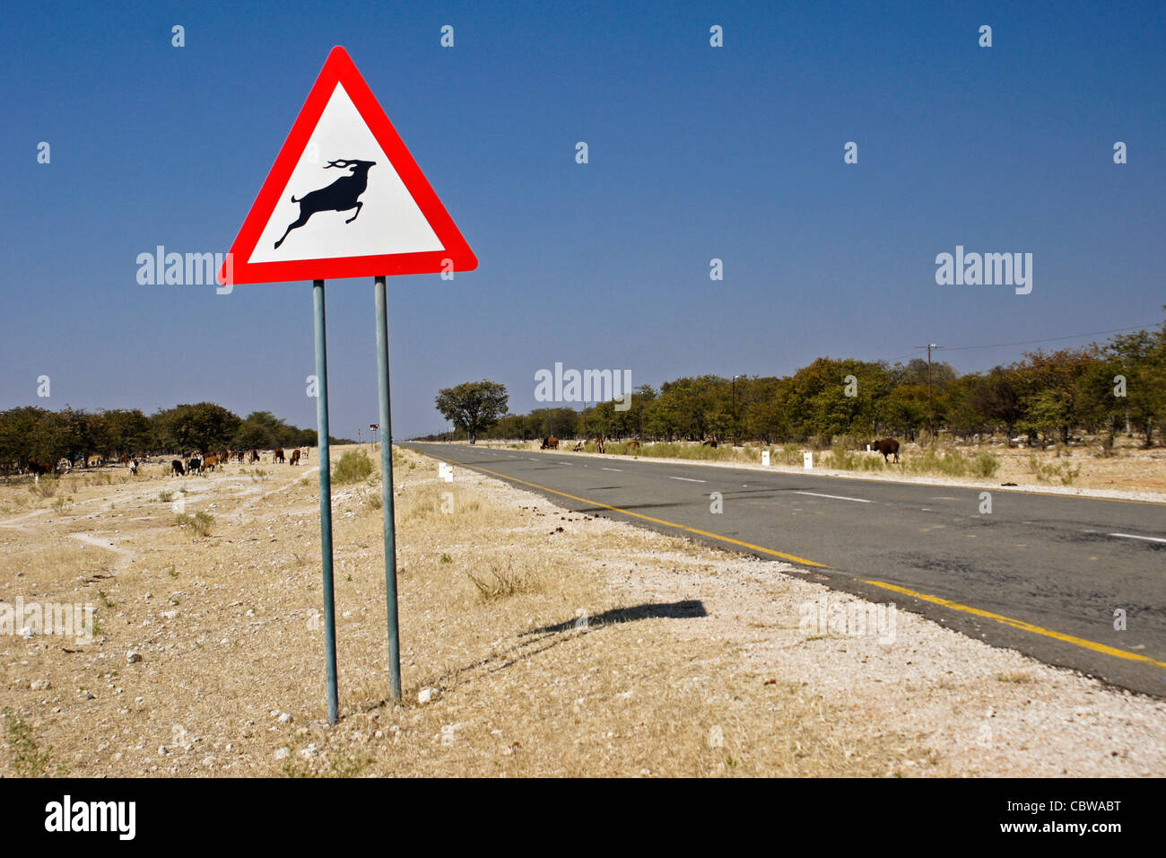 Antelope crossing sign hi-res stock photography and images - Alamy