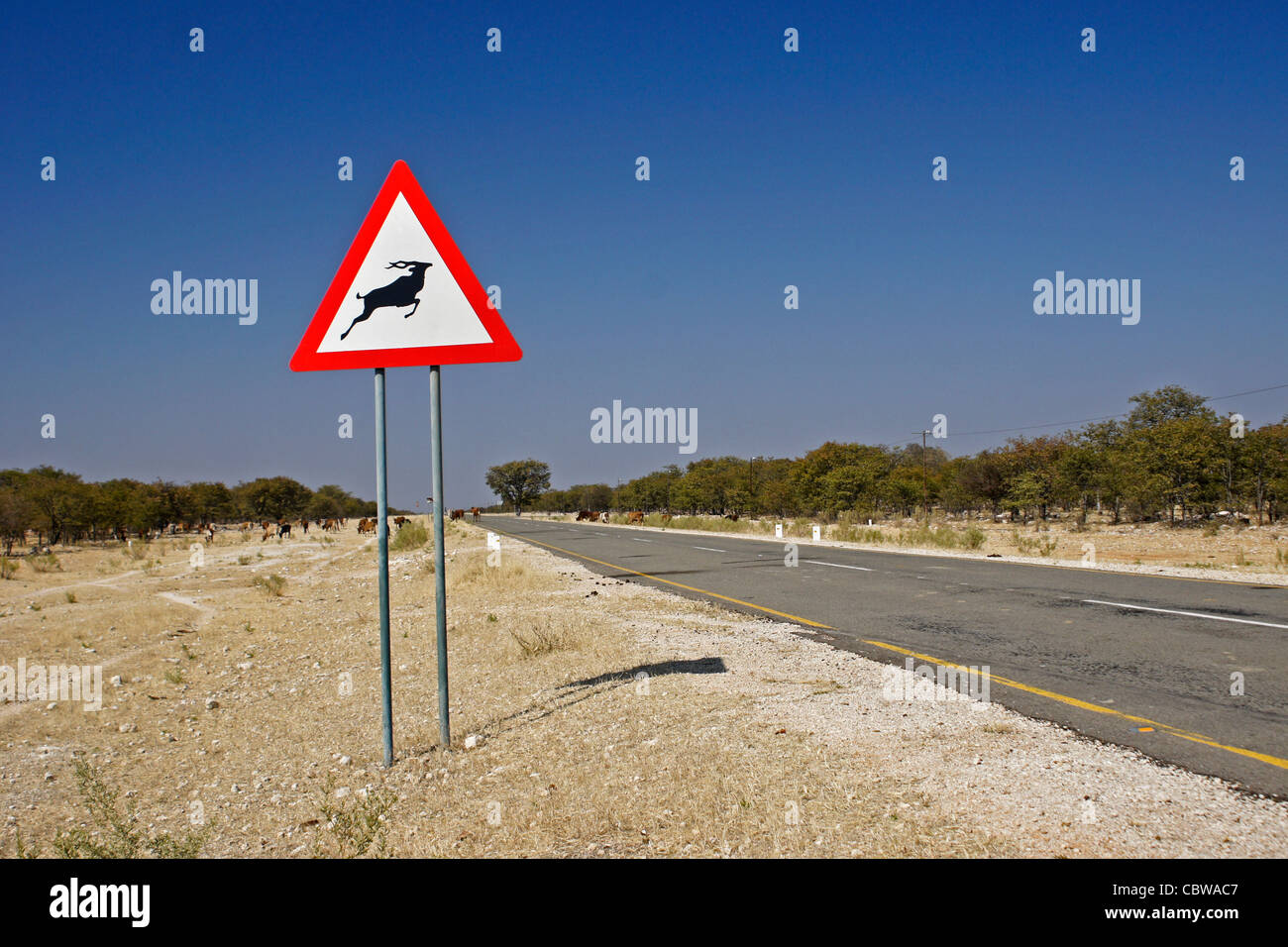 Antelope crossing sign hi-res stock photography and images - Alamy