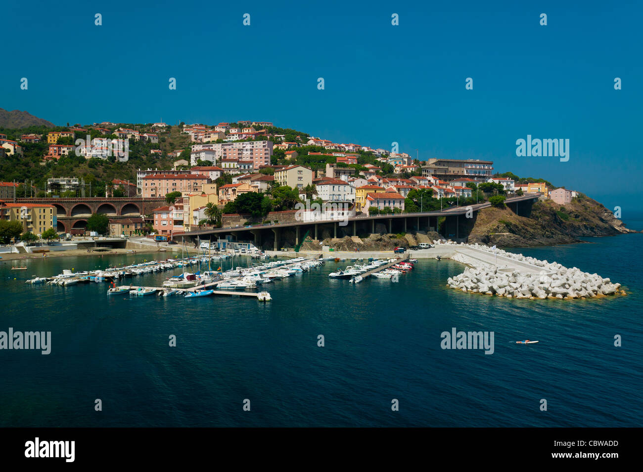 Cerbere, Pyrenees Orientales, Languedoc-Roussillon, France Stock Photo ...
