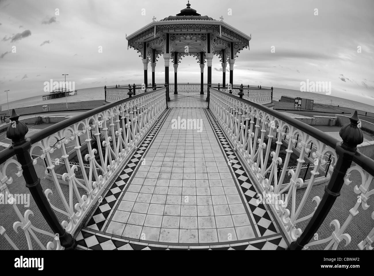 Bandstand pier Black and White Stock Photos & Images - Alamy