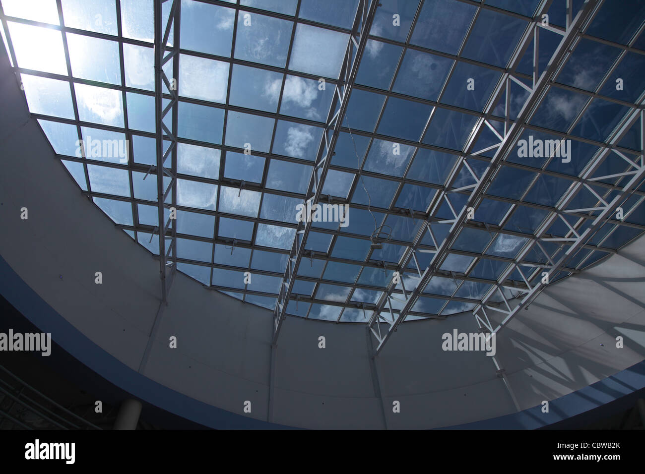 Glass Roof blue window sky Stock Photo - Alamy