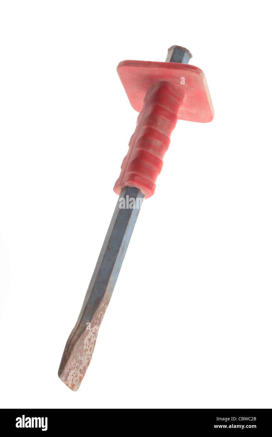 Old chisel isolated on white Stock Photo - Alamy