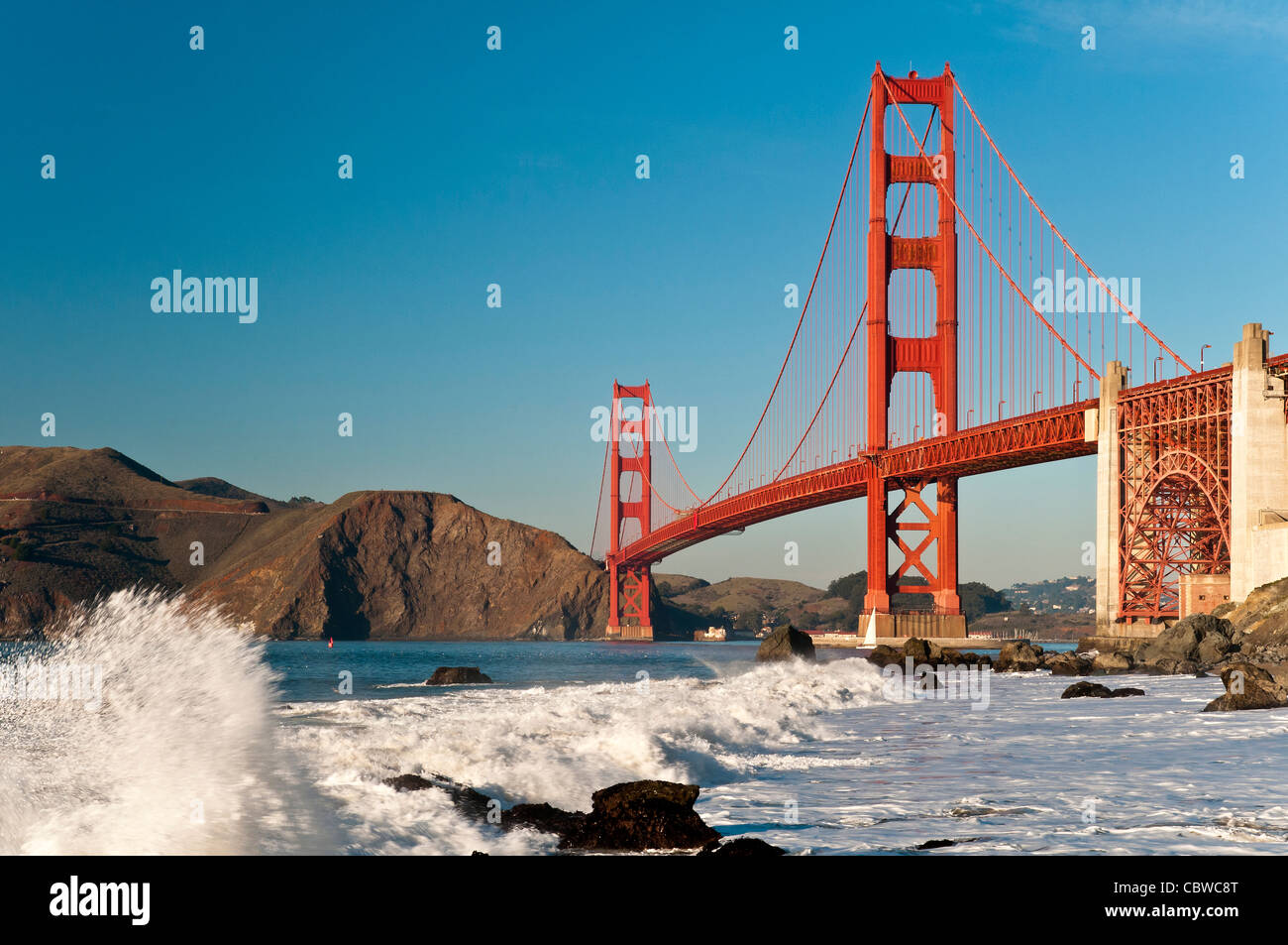 San francisco seen from the golden gate bridge hi-res stock photography ...