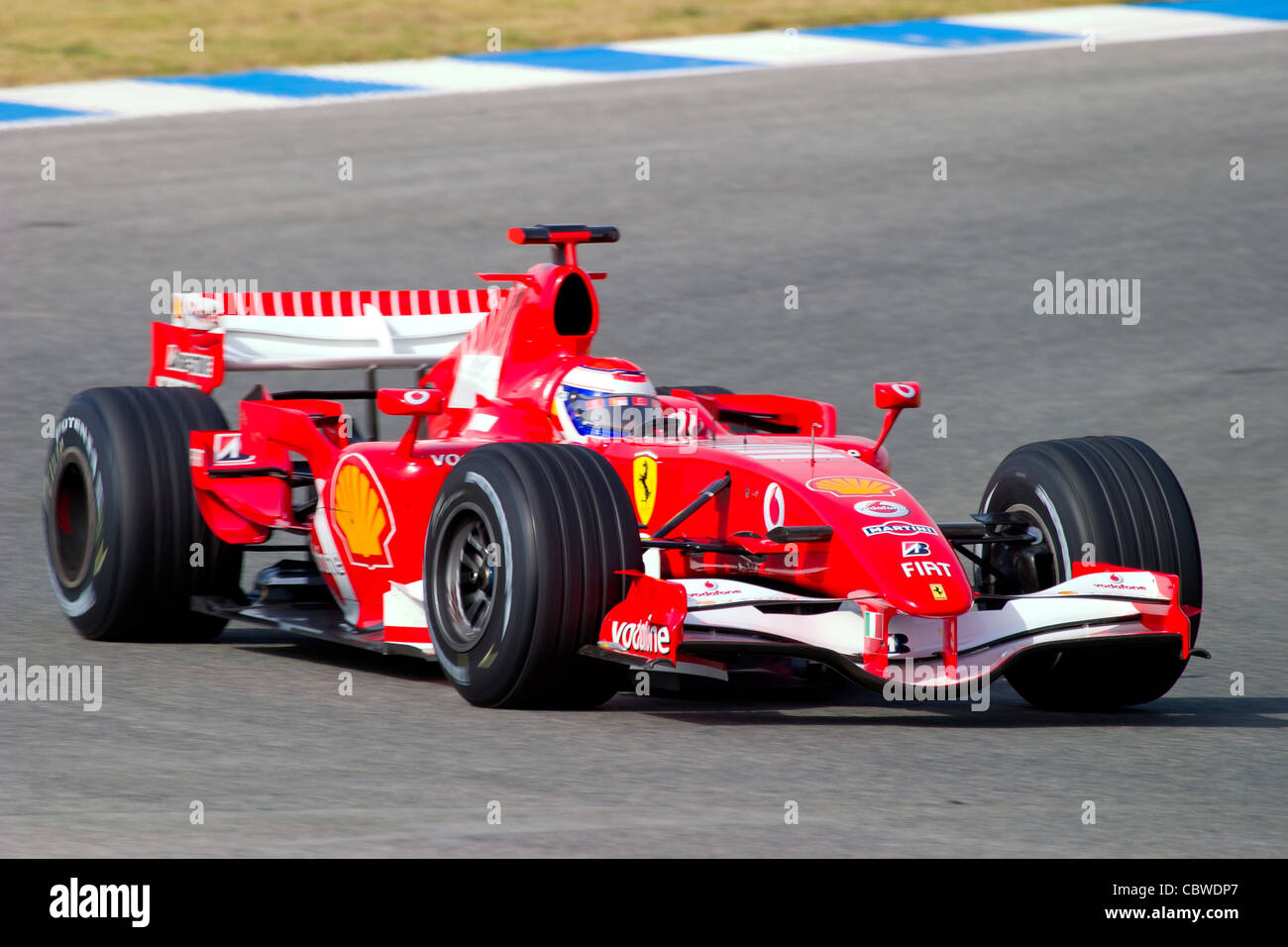 Marc Gene of Scuderia Ferrari F1 take a curve on training session Stock ...