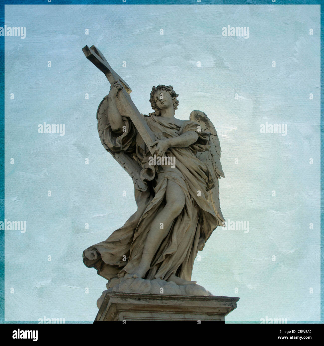 Angelo con la Croce or Angel with Cross, by Ercole Ferrata, Ponte Sant ...