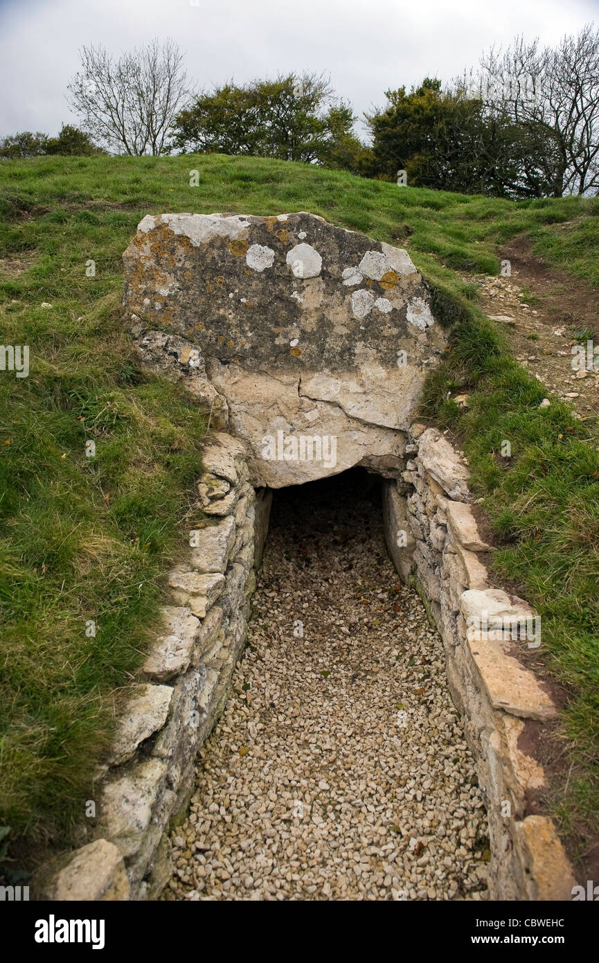 Uley Long Barrow (Hetty Pegler's Tump) near Uley, Gloucestershire, UK ...